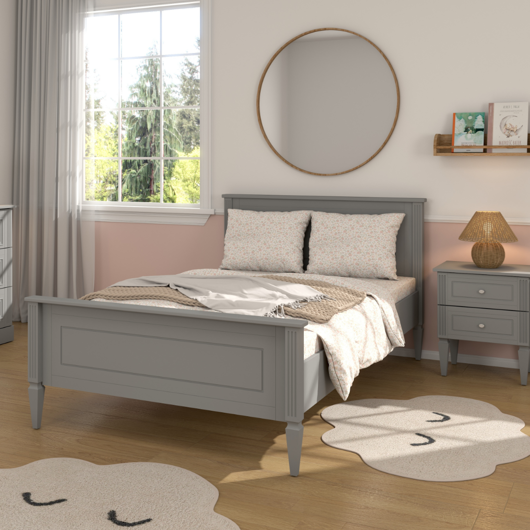 Ines elegant gray bed 120x200 gray | Kids room furniture \ Furniture ...